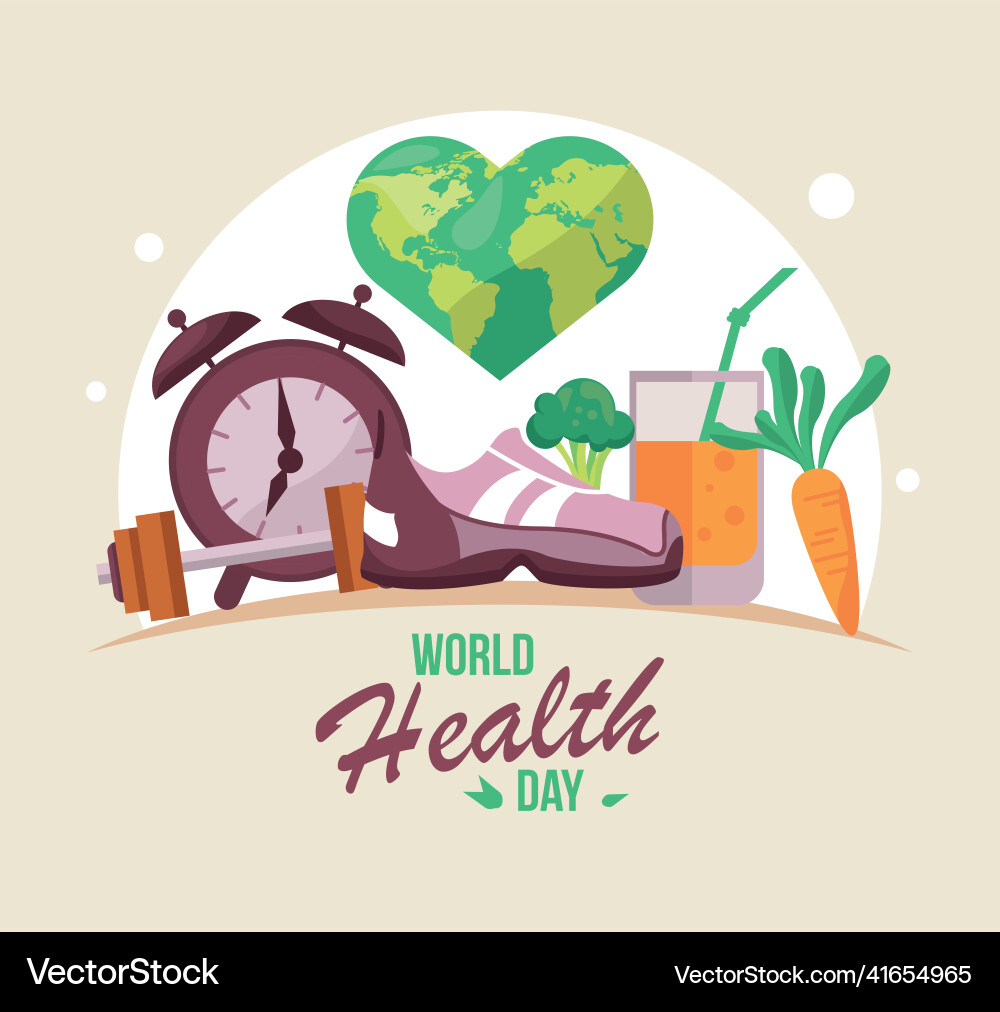 World health day poster Royalty Free Vector Image