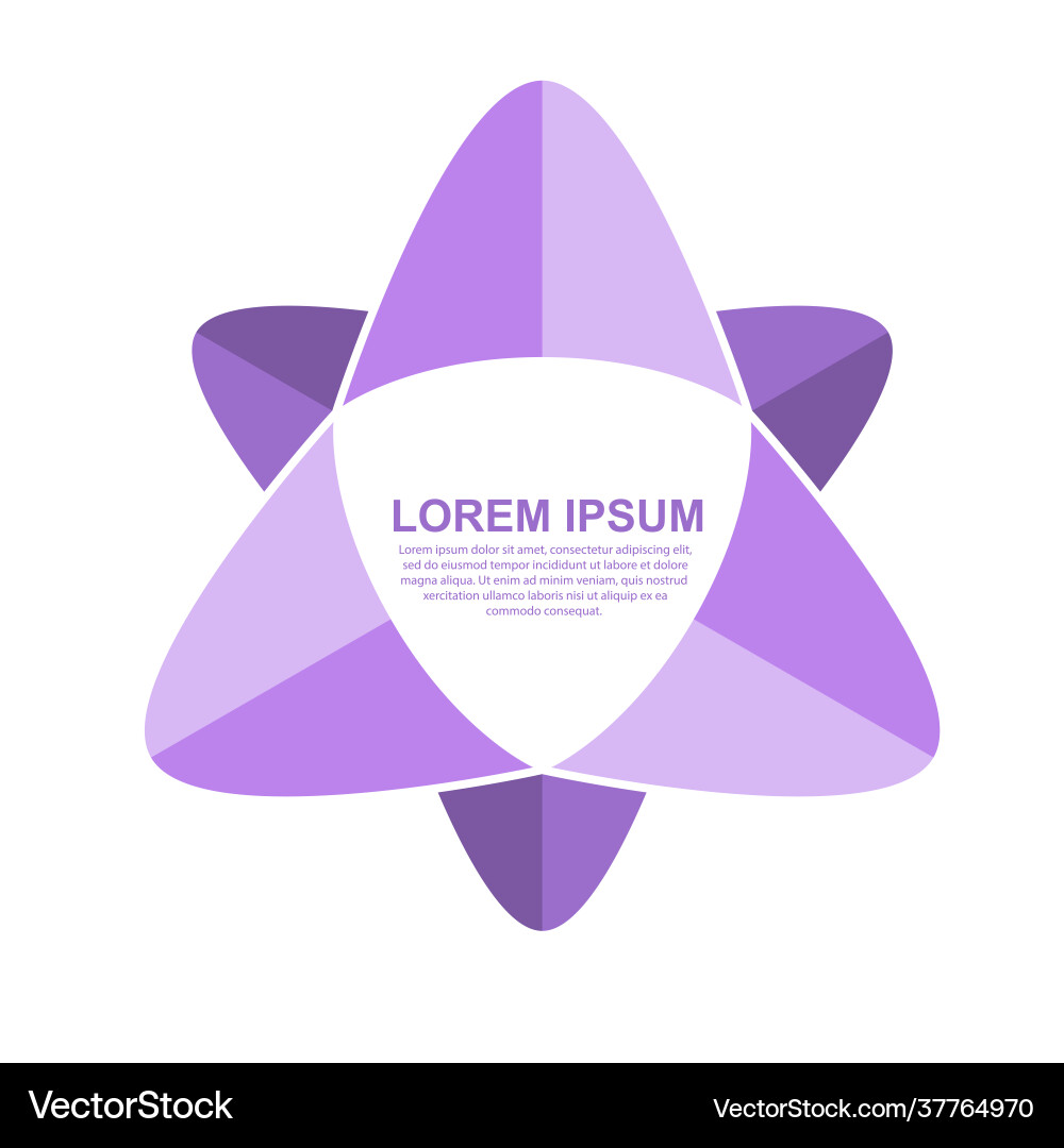 Abstract icon template for logo emblem or brand Vector Image