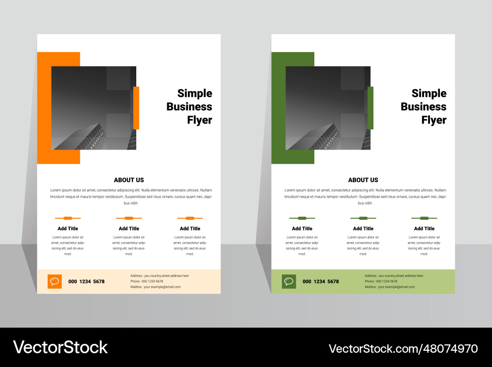 Business company a4 flyer template Royalty Free Vector Image