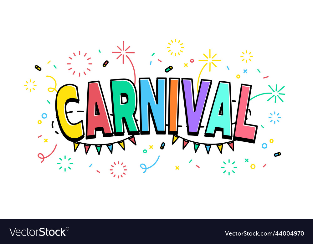 Carnival banner template advertising design Vector Image
