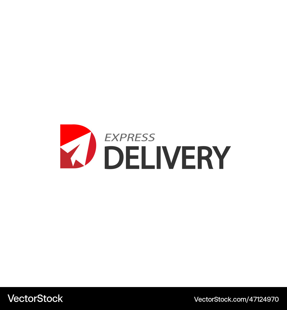 D logo delivery express letter icon symbol Vector Image