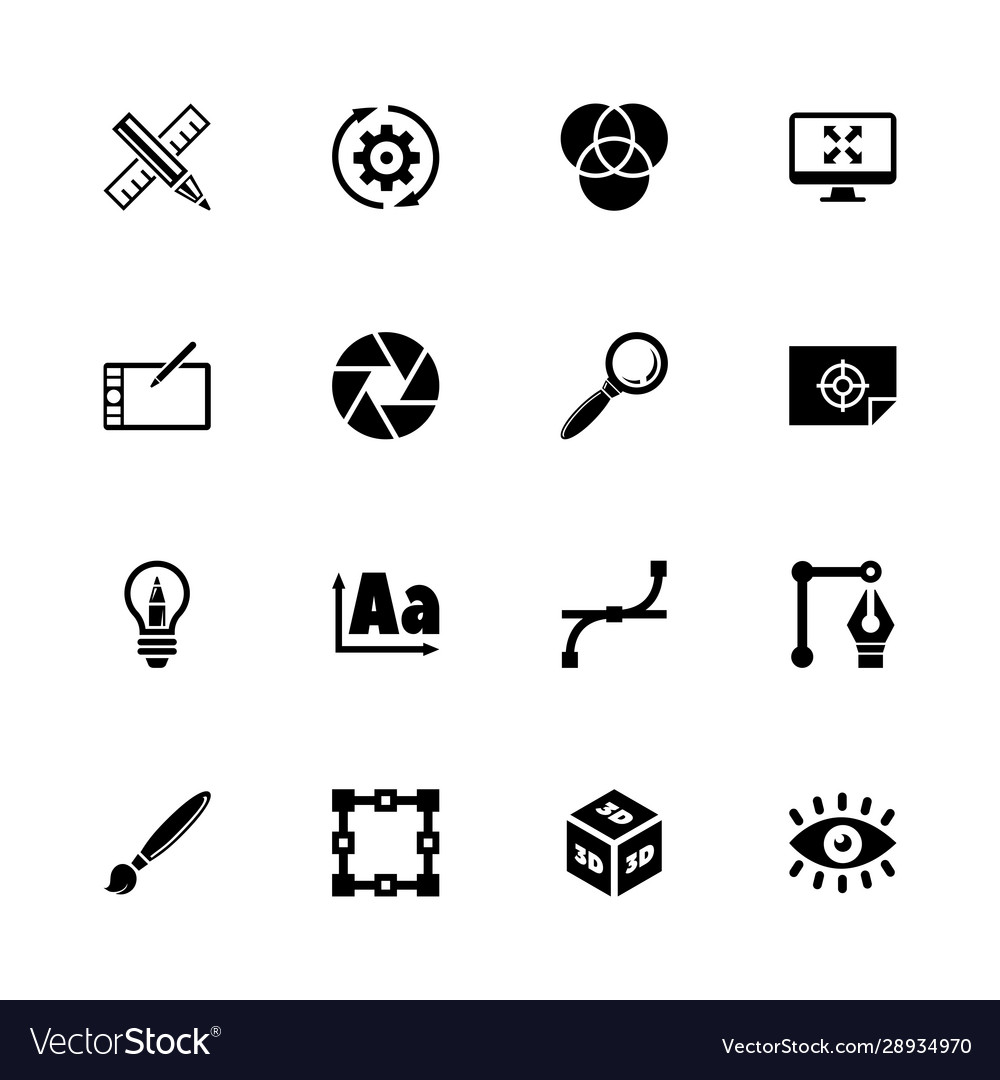 Design - flat icons Royalty Free Vector Image - VectorStock