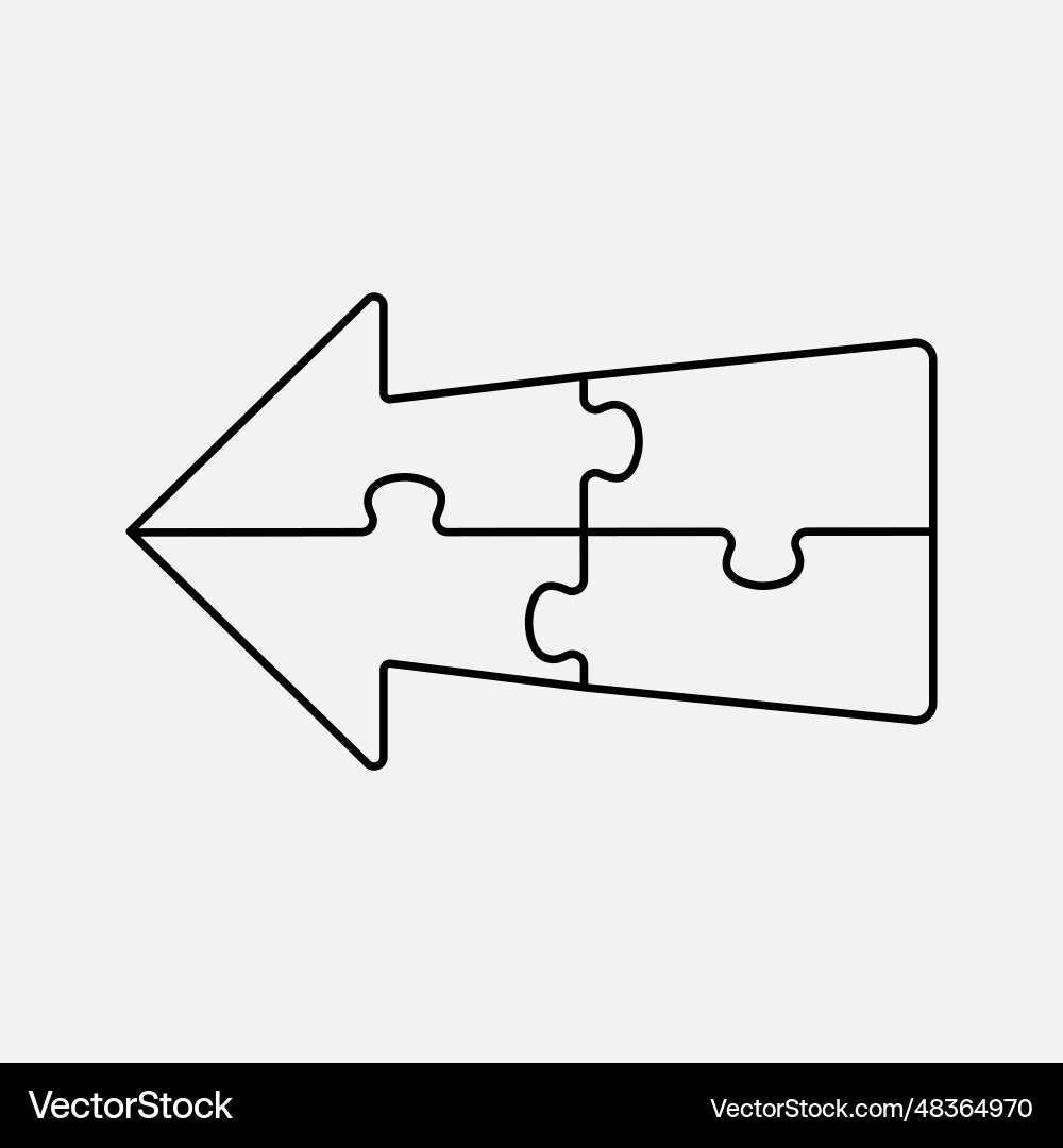 Diagram infographic 4 steps arrow right puzzle Vector Image