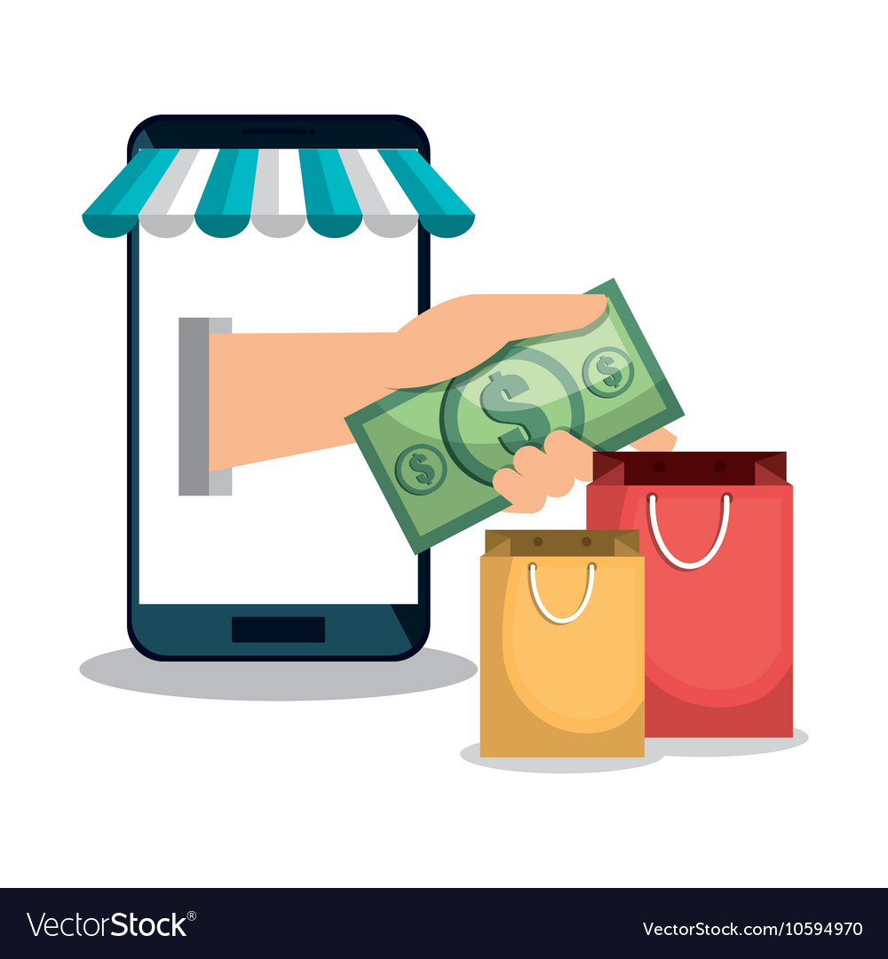 E-commerce smartphone shop online design Vector Image