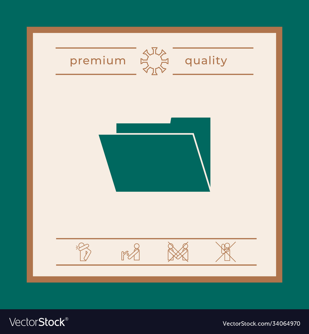 Folder symbol icon graphic elements Royalty Free Vector