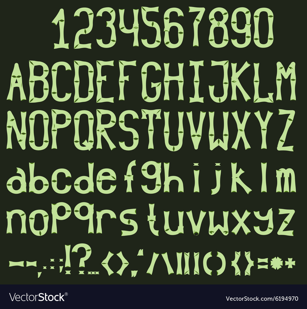 Font Royalty Free Vector Image - VectorStock