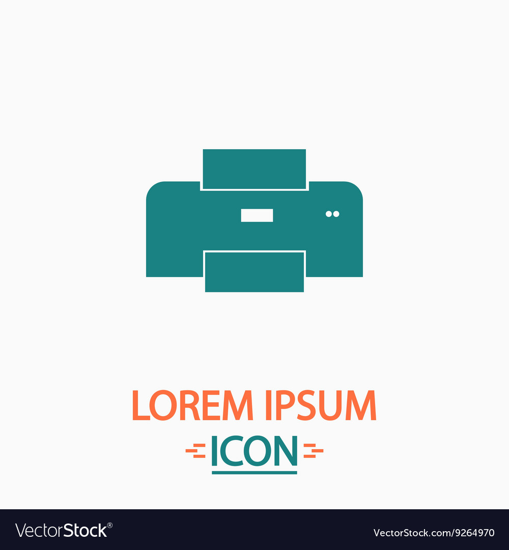 Print computer symbol Royalty Free Vector Image