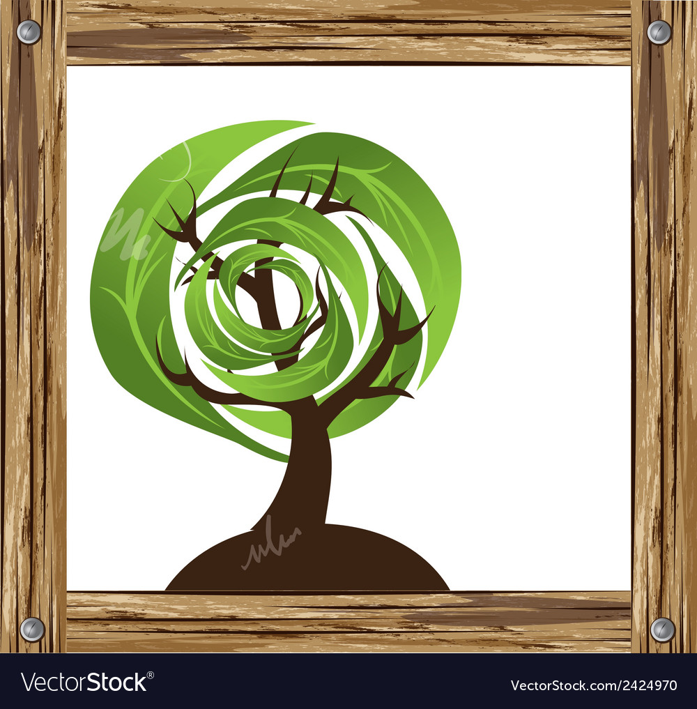 Tree design over white background Royalty Free Vector Image
