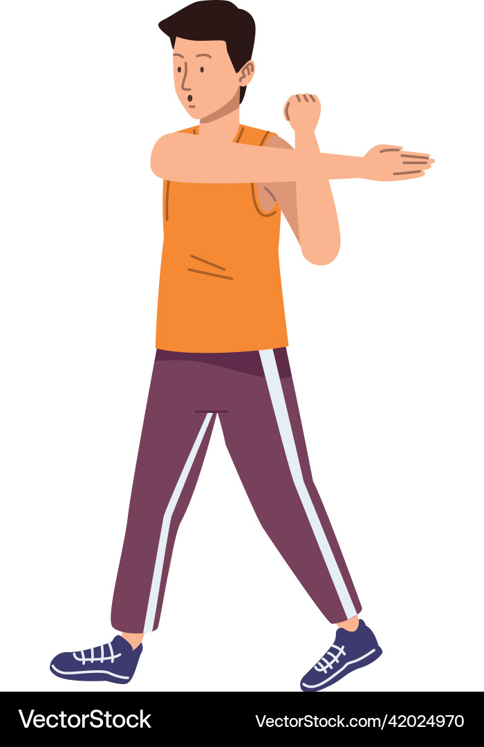 Young sportsman trainning Royalty Free Vector Image