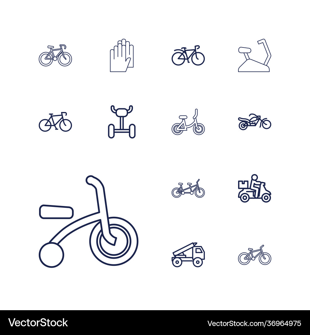 13 bike icons Royalty Free Vector Image - VectorStock