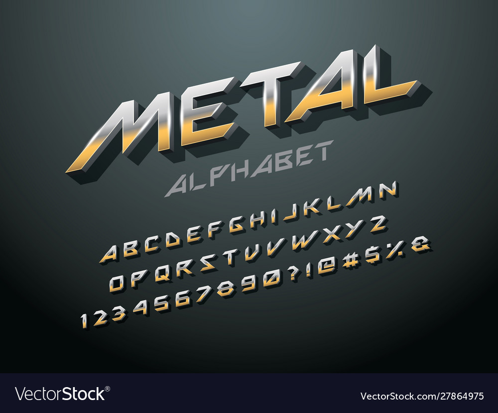 Chrome font Royalty Free Vector Image - VectorStock Chrome font Royalty Free Vector Image - VectorStock