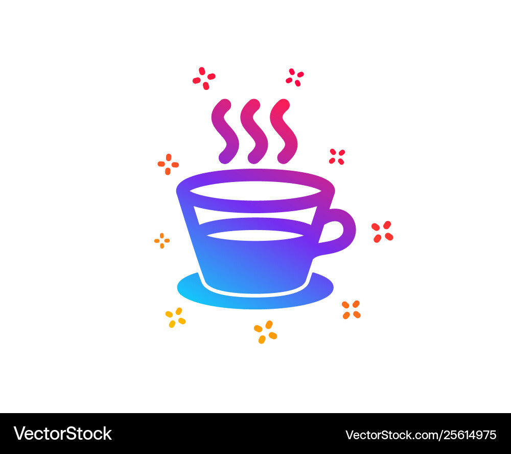 Coffee and tea icon hot drink sign Royalty Free Vector Image