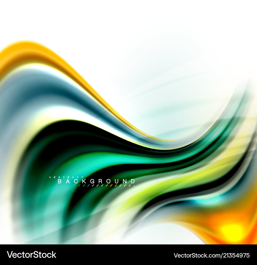 Fluid liquid mixing colors concept on light grey Vector Image