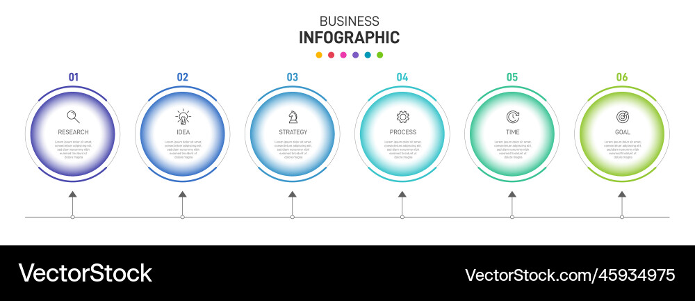 Infographic design with icons and 6 options Vector Image