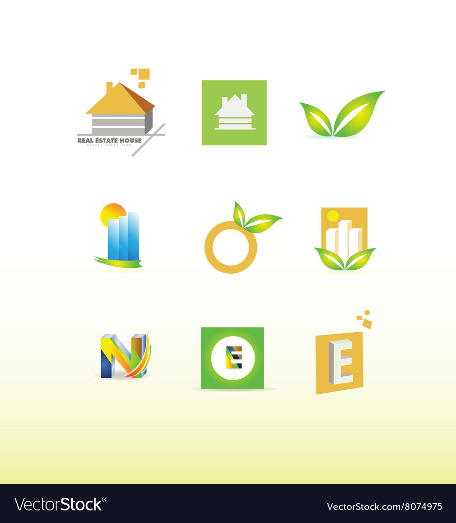 Logo design elements set Royalty Free Vector Image