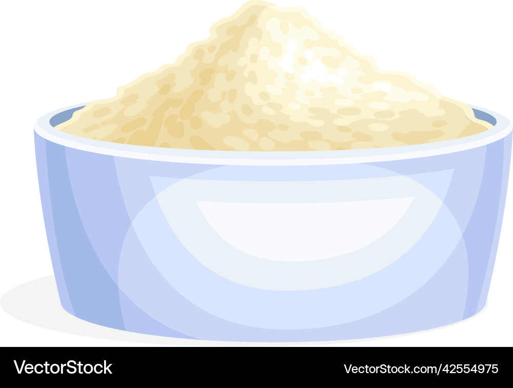 Oatmeal milled or ground into coarse powder Vector Image