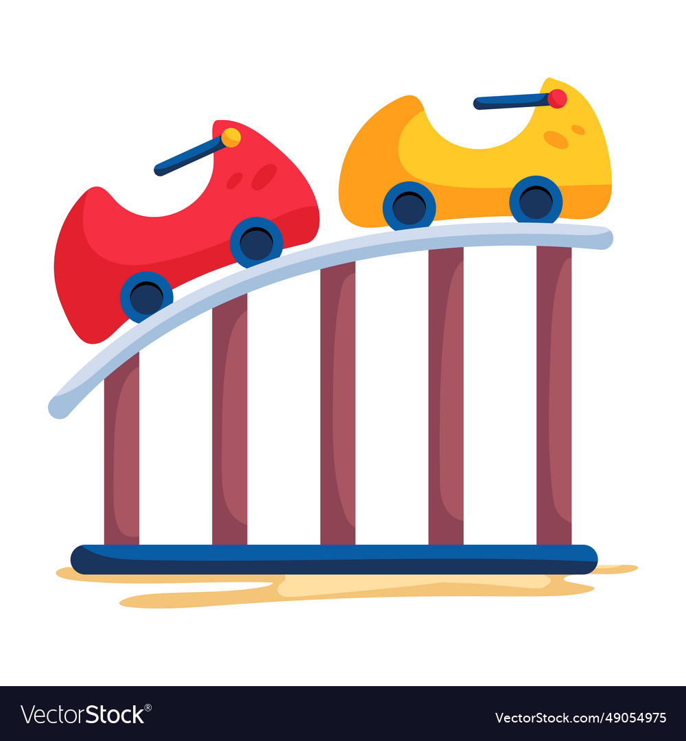 Roller coaster Royalty Free Vector Image - VectorStock