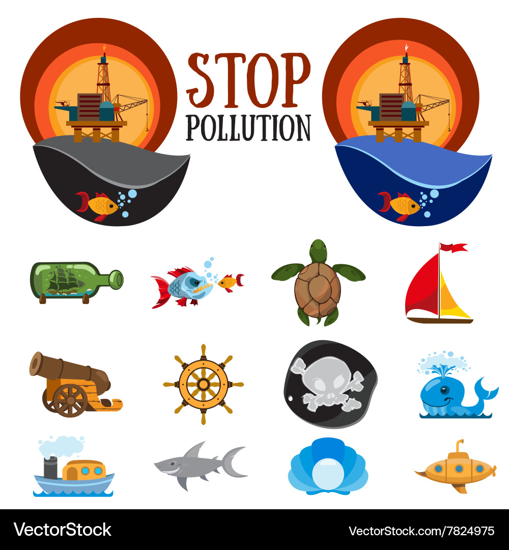 Set of figures on environmental protection Vector Image