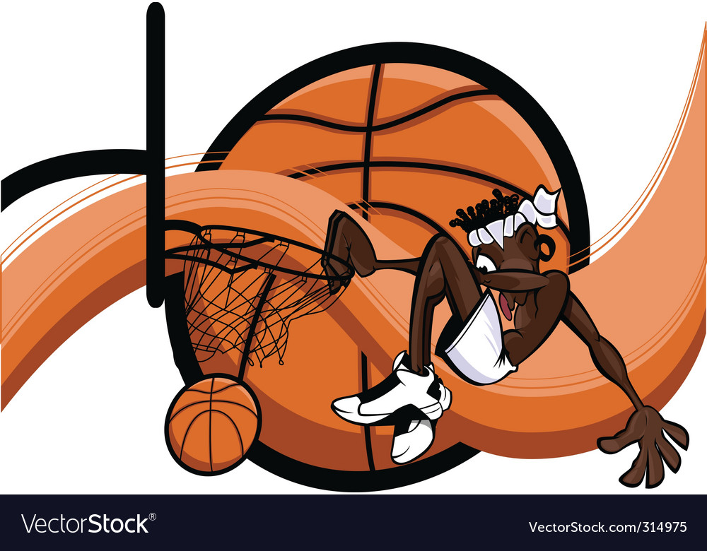 Slam dunk abstract Royalty Free Vector Image - VectorStock