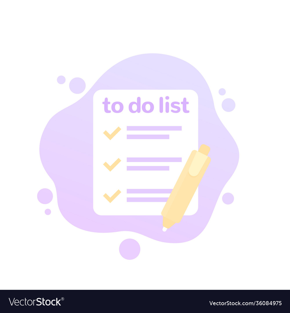 To do list Royalty Free Vector Image - VectorStock