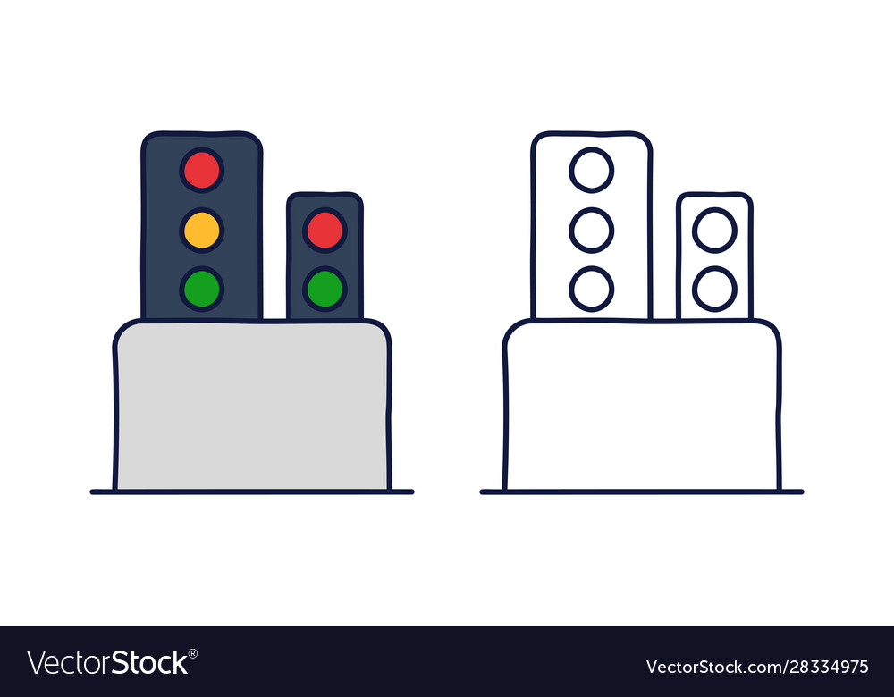 Traffic light railway stock icon element train Vector Image Traffic light railway stock icon element train Vector Image