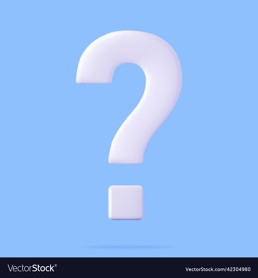 3d question mark Royalty Free Vector Image - VectorStock