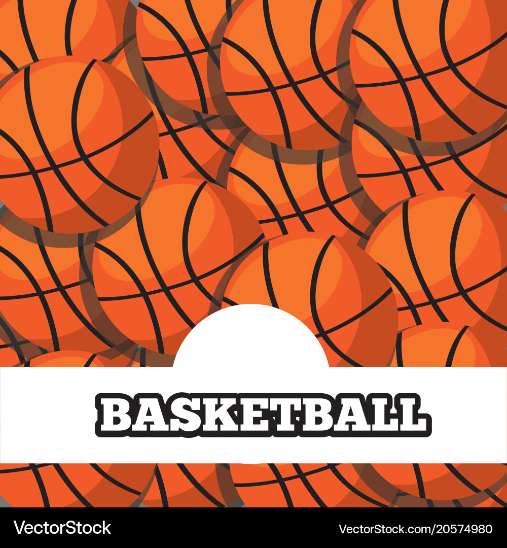Basketball balls sport background design Vector Image