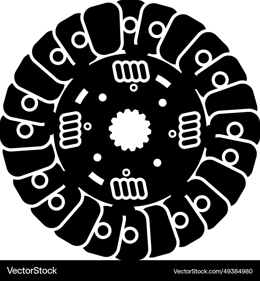 Car clutch disk cover cohesion transmission auto Vector Image