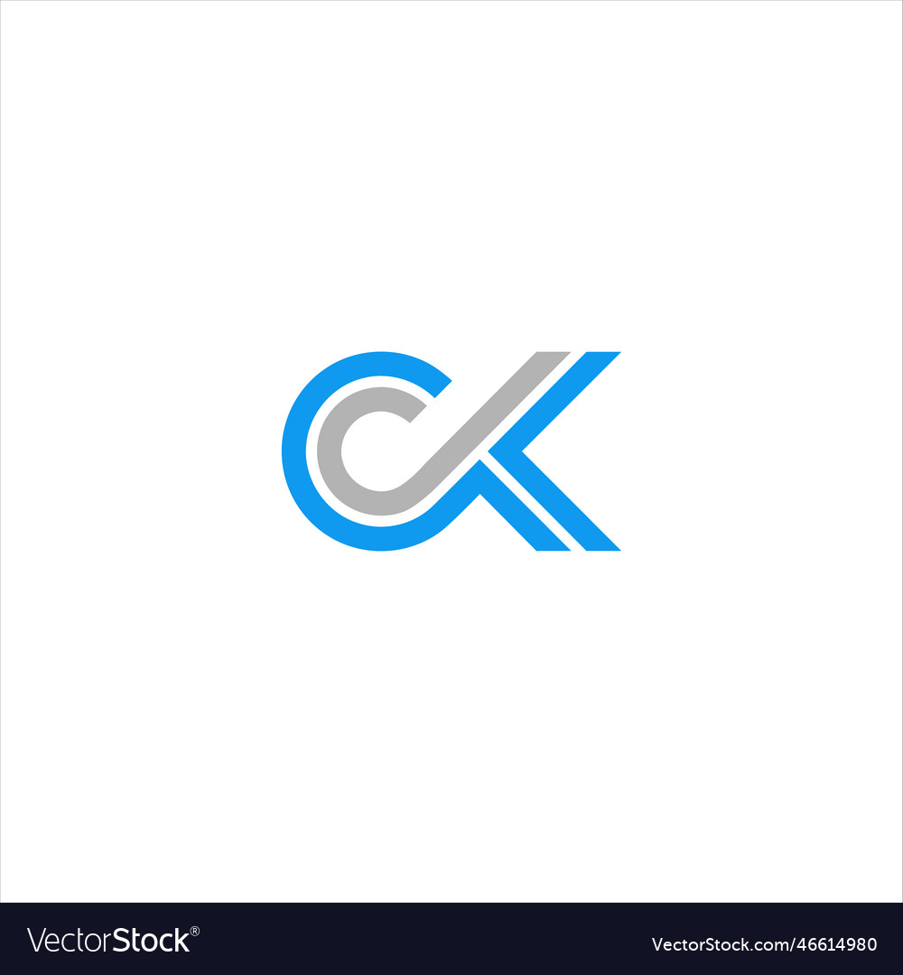 Ck logo designeps Royalty Free Vector Image - VectorStock