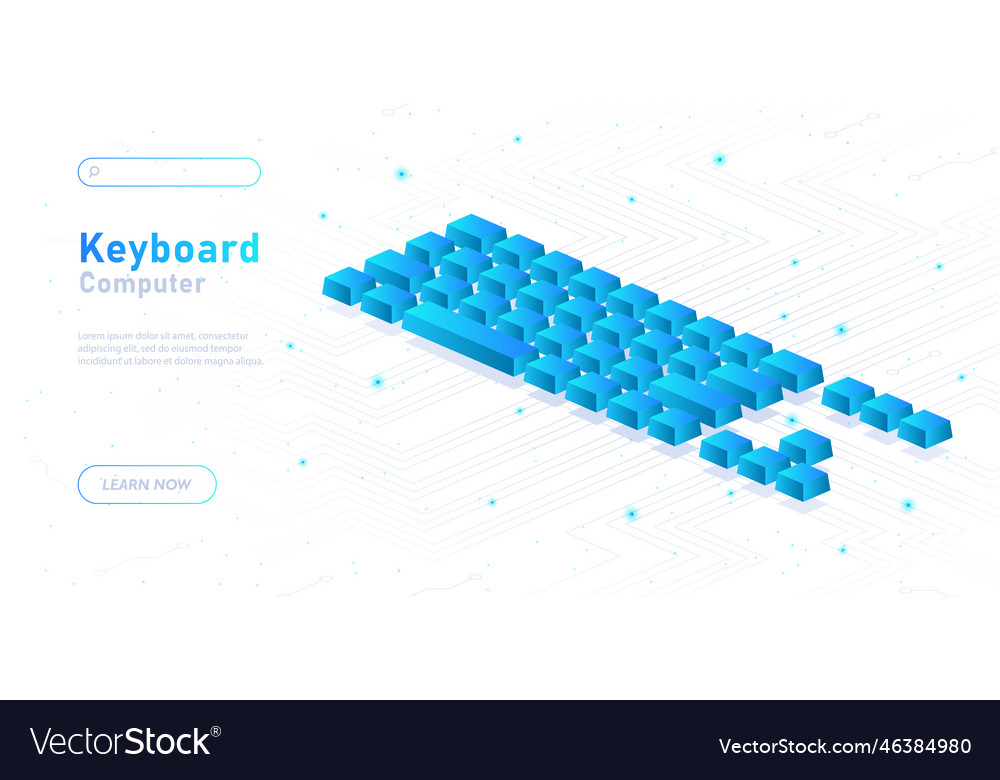 Computer keyboard white Royalty Free Vector Image