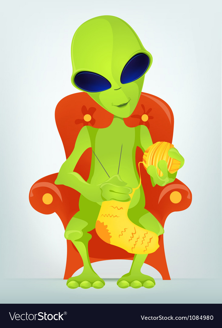Funny alien Royalty Free Vector Image - VectorStock