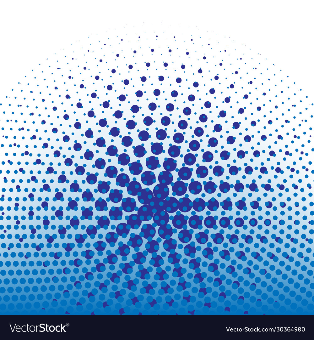 Halftone dots pattern tech blue background Vector Image