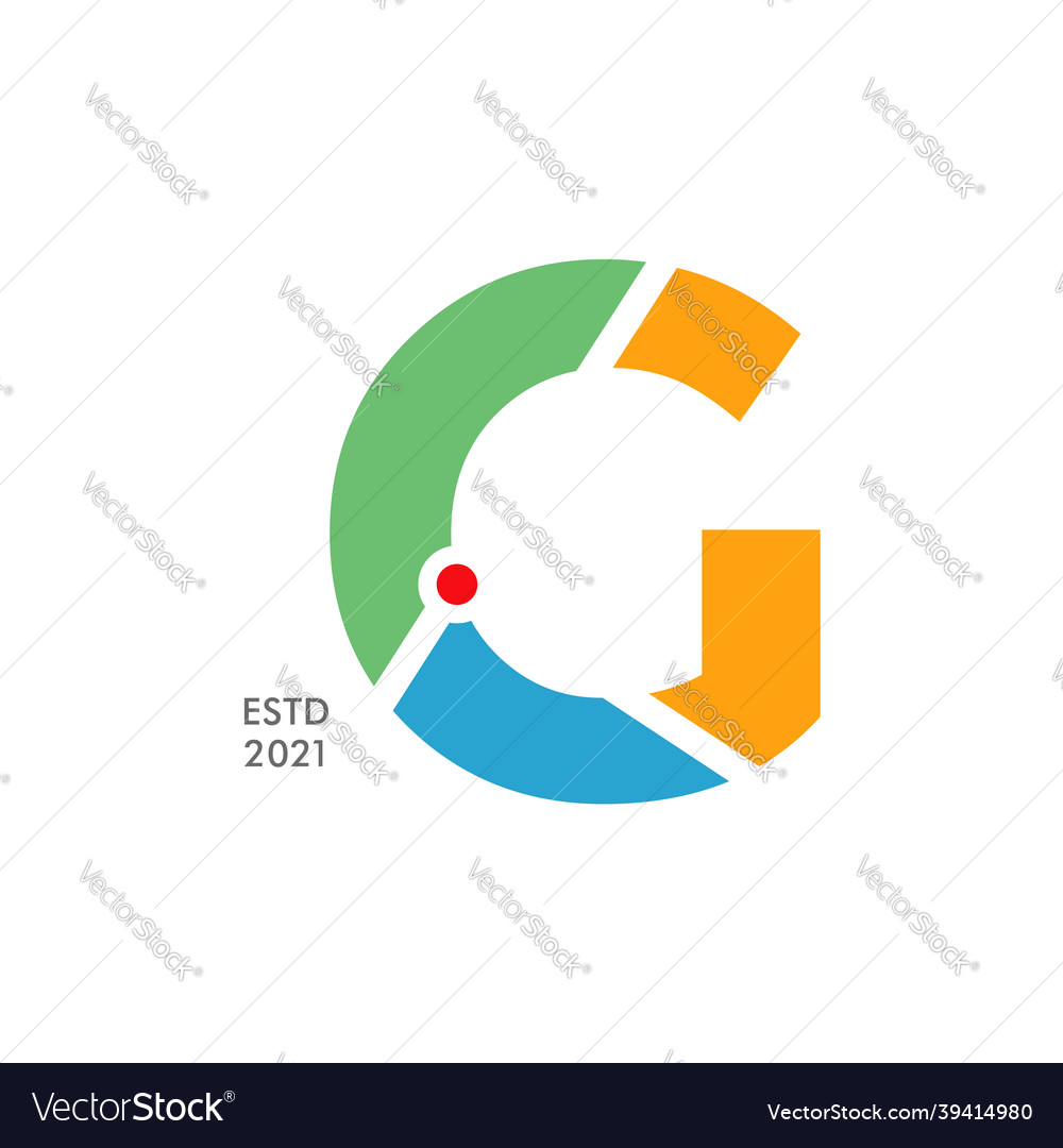 Modern initial g maps Royalty Free Vector Image