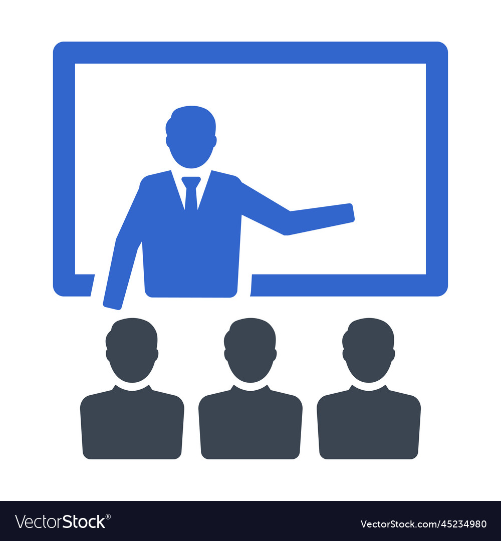 Project presentation icon Royalty Free Vector Image