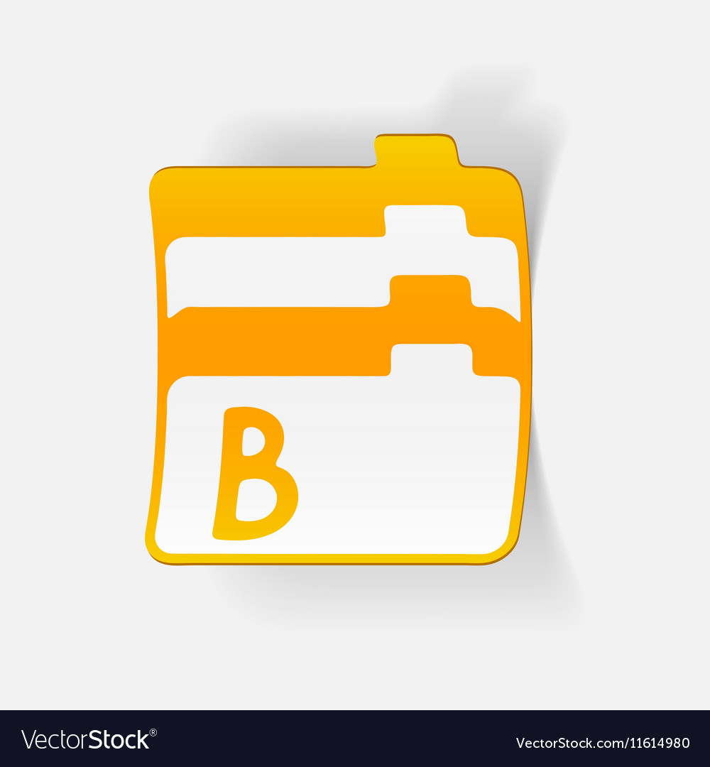 Realistic design element folder Royalty Free Vector Image