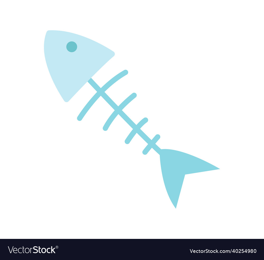 Simple fish skeleton Royalty Free Vector Image