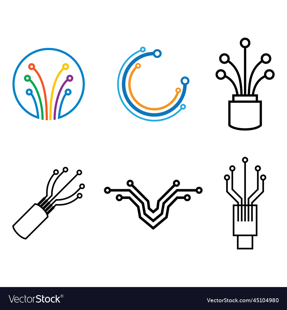Viber optic cable icon Royalty Free Vector Image