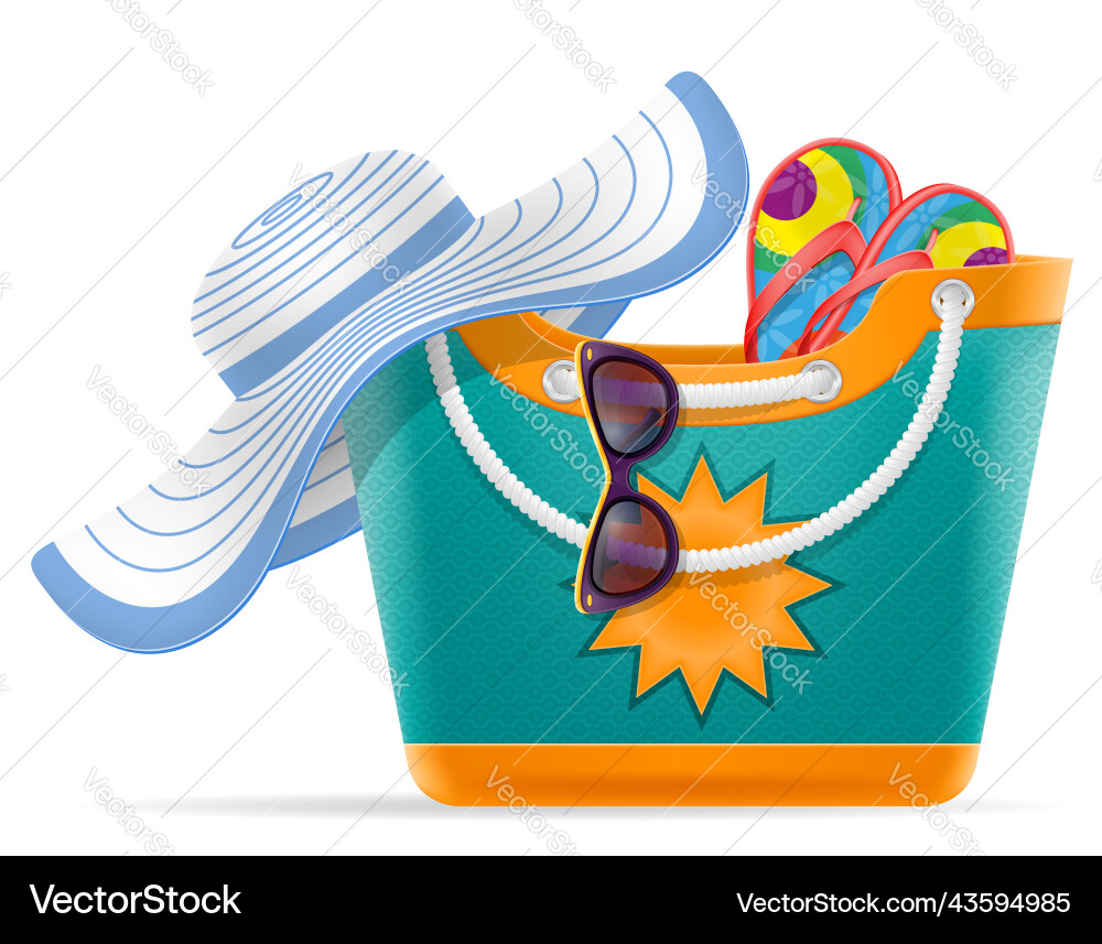 Beach bag for women stock Royalty Free Vector Image