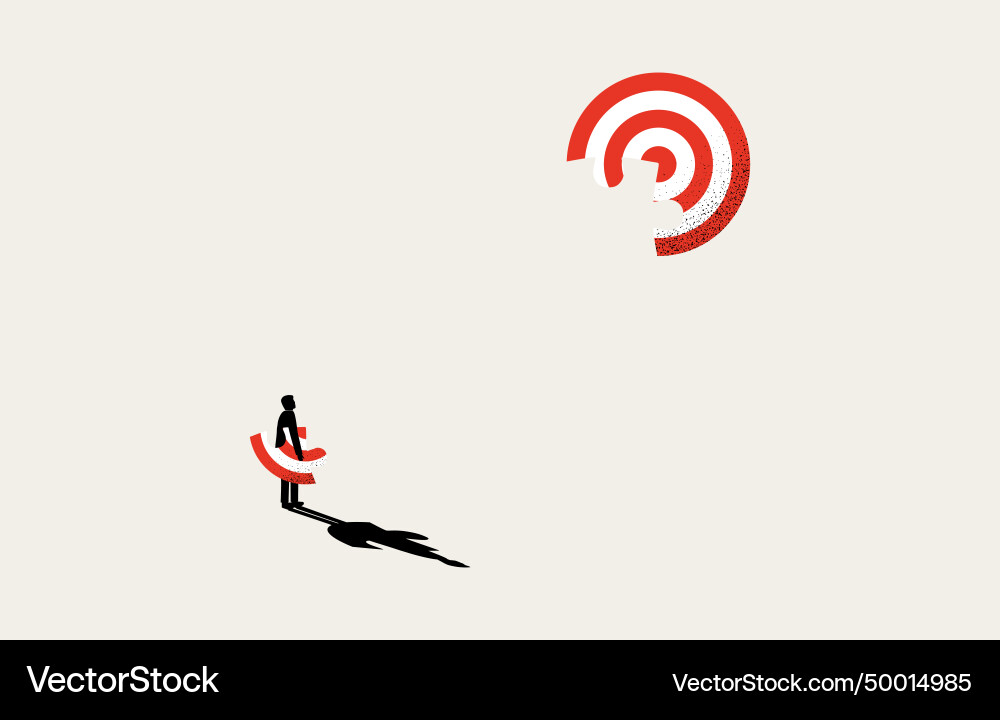 Businessman take jigsaw puzzle to complete target Vector Image