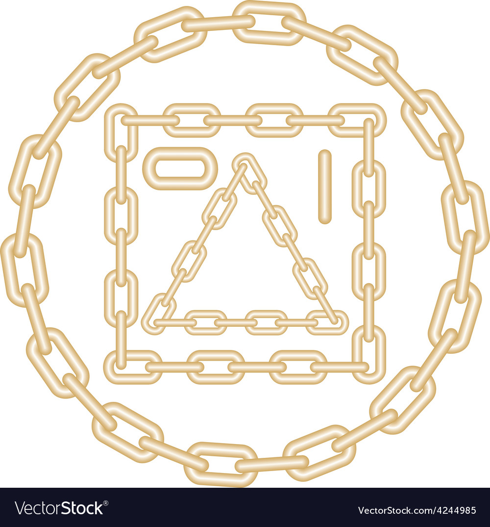 Golden chain elements Royalty Free Vector Image