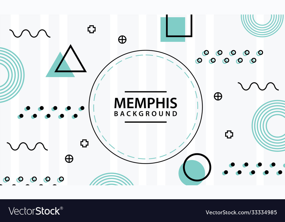 Modern memphis background with elements Royalty Free Vector
