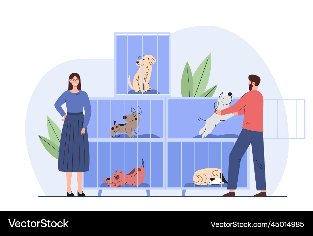Pet store or animal shelter Royalty Free Vector Image