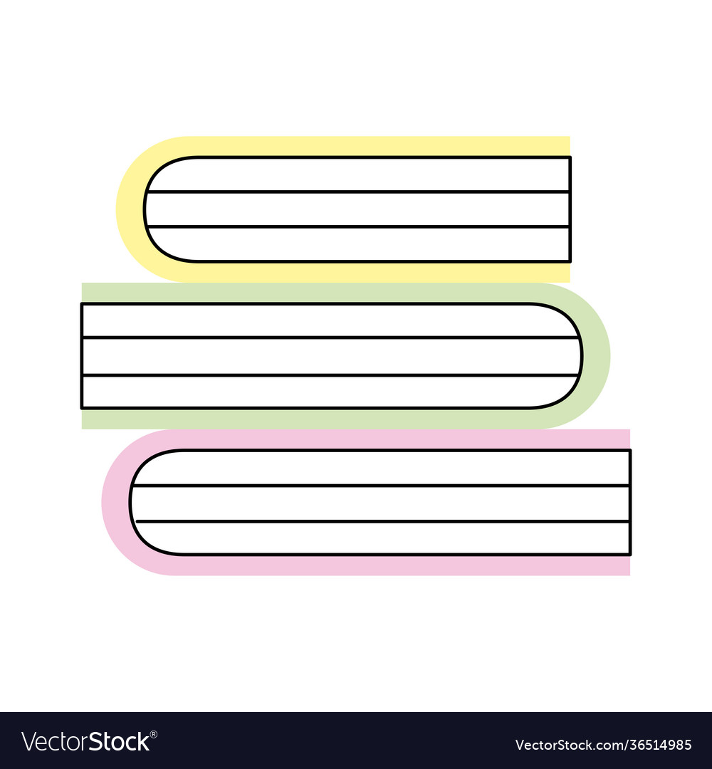 Pile Books Icons Royalty Free Vector Image Vectorstock