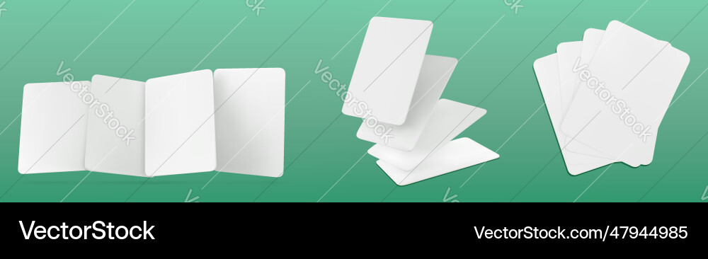 Realistic set of blank playing cards Royalty Free Vector