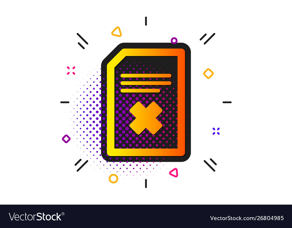 Remove document icon delete file sign Royalty Free Vector Remove document icon delete file sign Royalty Free Vector