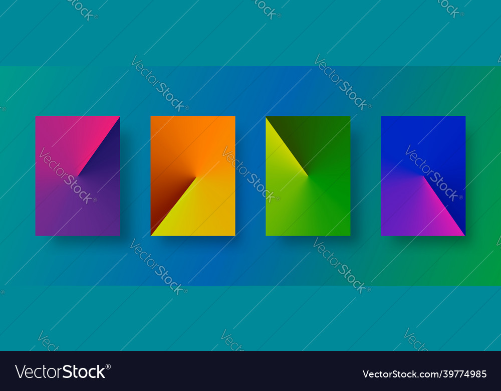 Screen gradient set modern abstract background Vector Image