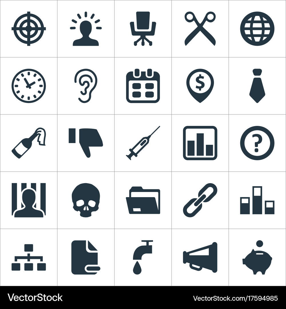 Set of simple situation icons Royalty Free Vector Image