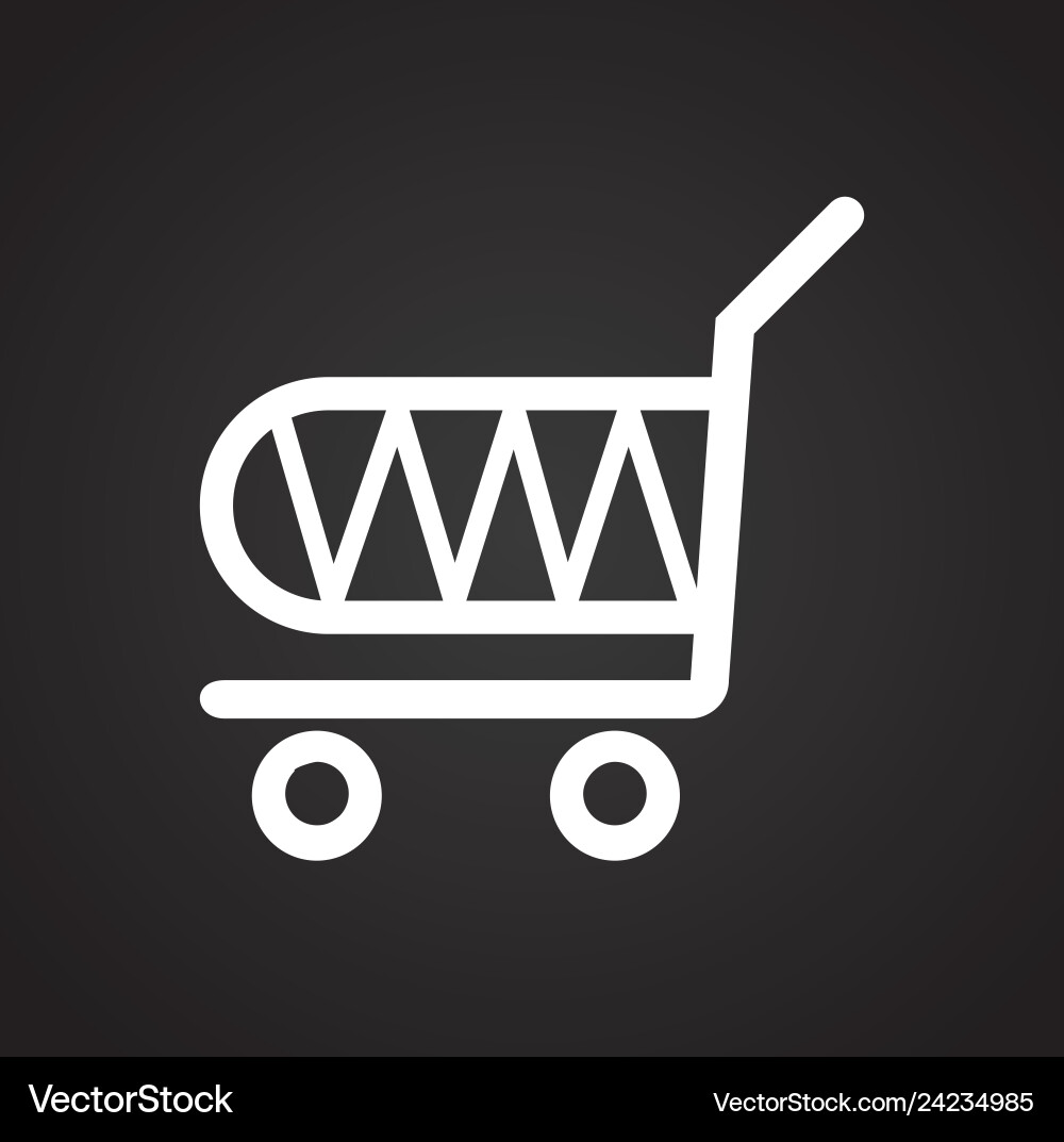 Shop cart icon on background for graphic and web Vector Image