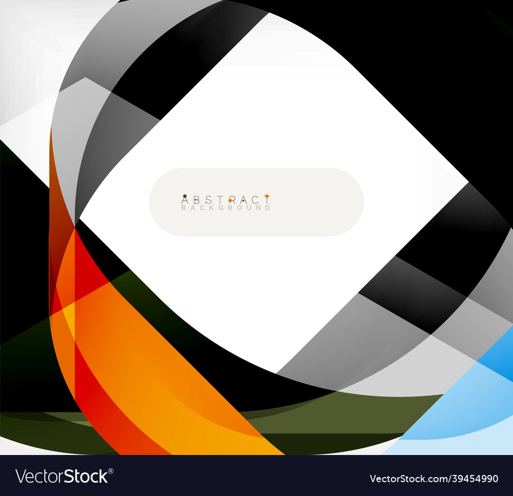 Abstract square shape with overlapping waves Vector Image