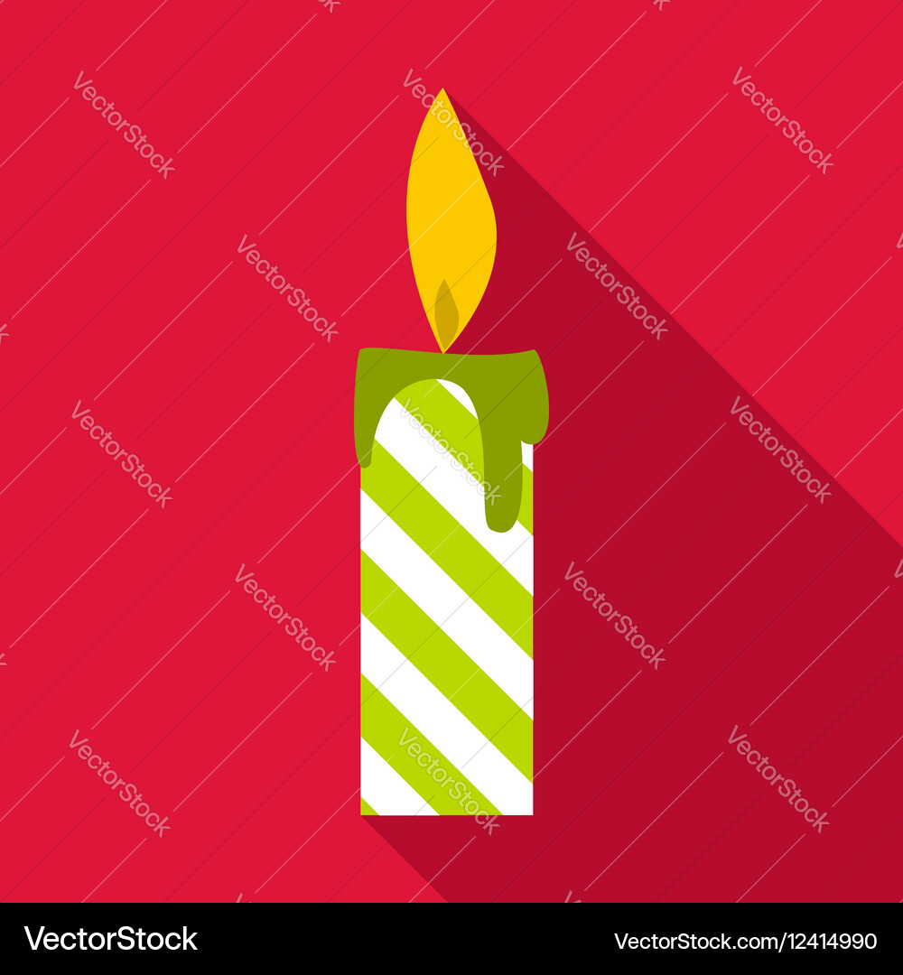 Candle icon flat style Royalty Free Vector Image